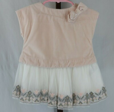 Max Studio Baby Girls Pink Gray Sleeveless Party Holiday Dress Size 3-6 ...