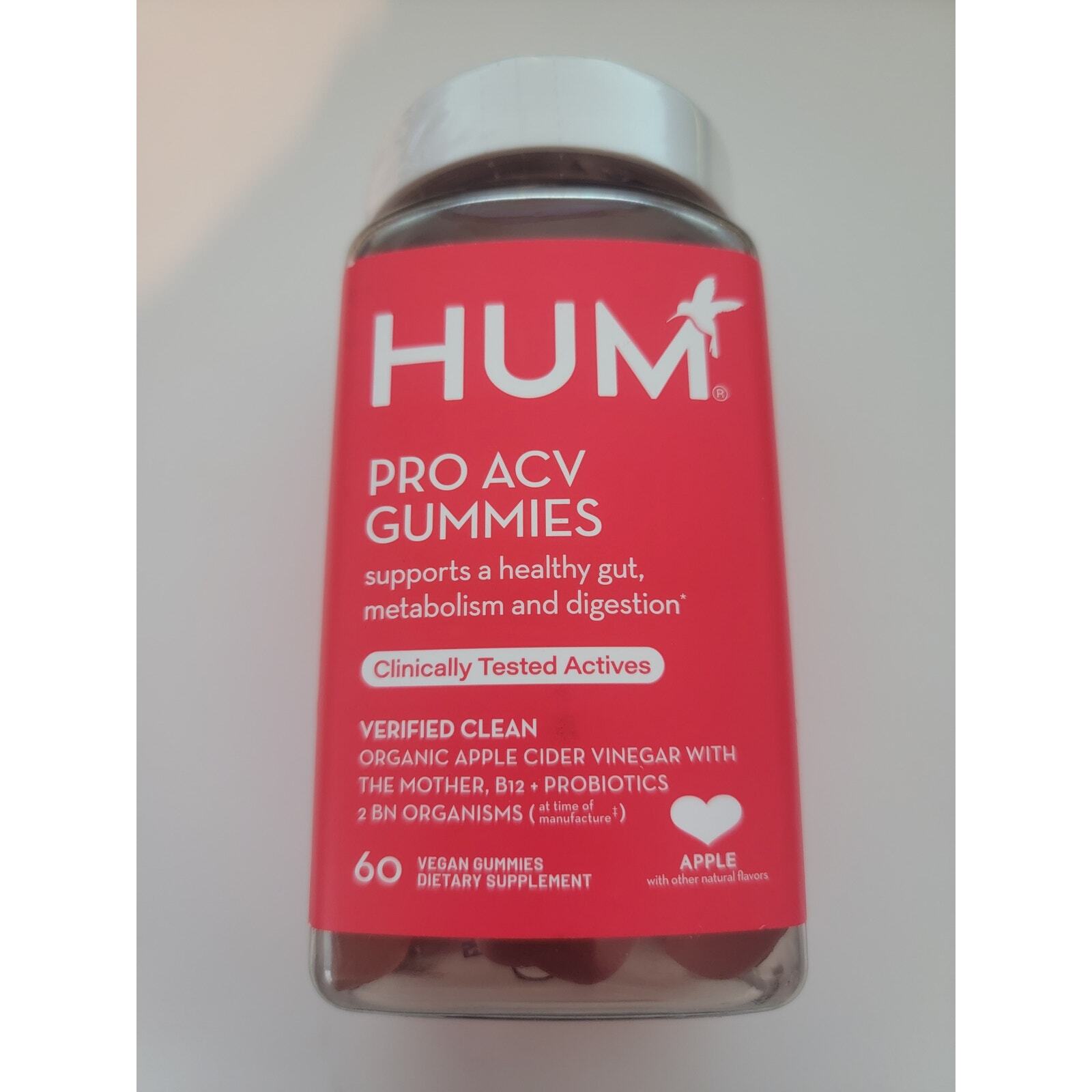 HUM PRO ACV Gummies | Organic Apple Cider Vinegar | Flavor Apple | 1 ...