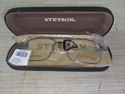 Stetson 364 ZYLOWARE 042 Eyeglasses Pewter Square Rim 56-17-145 ...