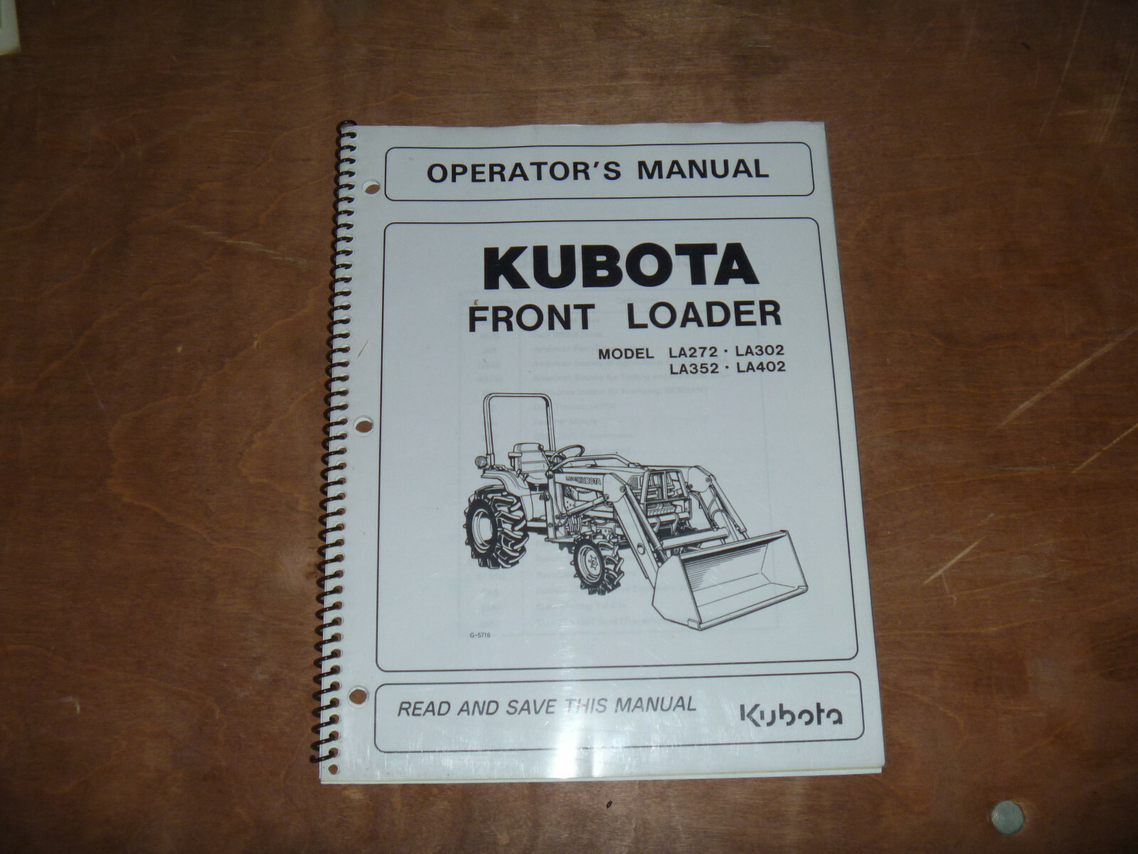 Kubota LA272 LA302 Front Loader Owner Operator Maintenance Manual User ...