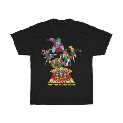Captain Planet Group T-Shirt New Small Med Large XL Cartoon Planeteers ...