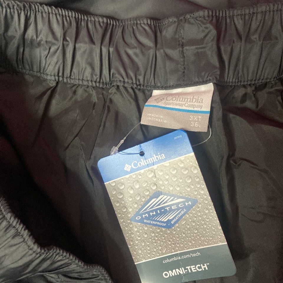 Columbia Men's Rebel Roamer Elastic Rain Pants CM5 Black XM8175 Size ...