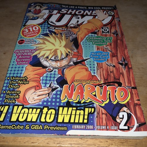 Shonen Jump Volume 4 Issue 2 February 2006 Naruto Cover Manga Comics ...