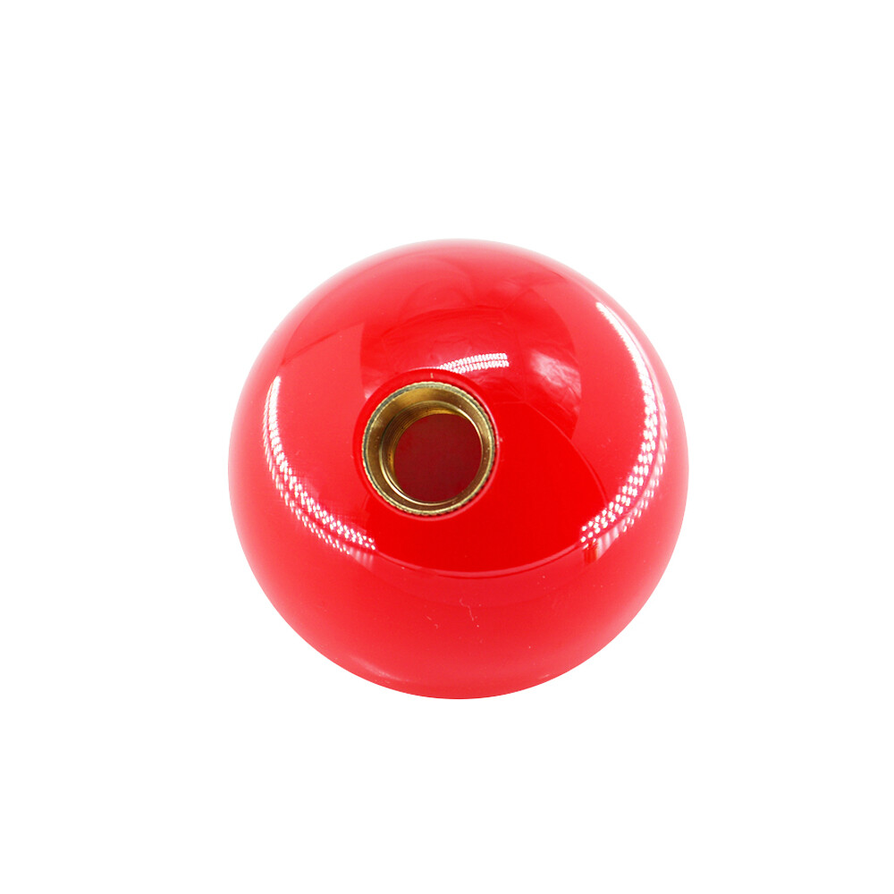 UNIVERSAL ACRYLIC GLOSSY RED ROUND BALL SHIFT KNOB MANUAL GEAR SHIFTER ...