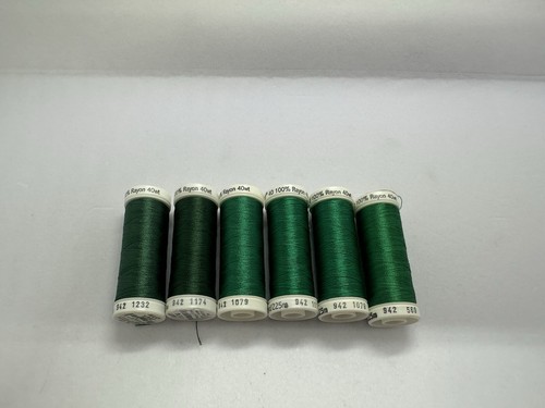Sulky 40wt Rayon Embroidery Thread - Lot of 6 Green | eBay