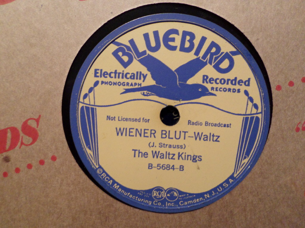 BLUEBIRD 78 RECORD 5684/WALTZ KINGS/BLUE DANUBE/WIENER BLUT/ VG+/EX | eBay