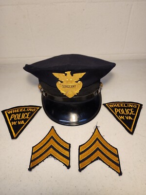 Vintage Wheeling West Virginia Police Department Sergeant Hat And ...