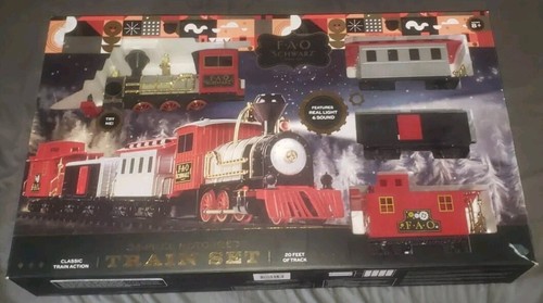 X•Fao Schwarz Motorized Train Set w/Real Lights & Sounds 34-Piece ...