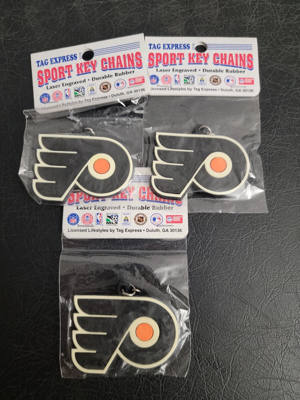 3x Philadelphia Flyers Rubber Key Chains NHL Licensed Hockey all 3 for ...