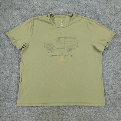 Mutual Weave Shirt Men's 2XL Green Ford Bronco Graphic Tee Short Sleeve ...
