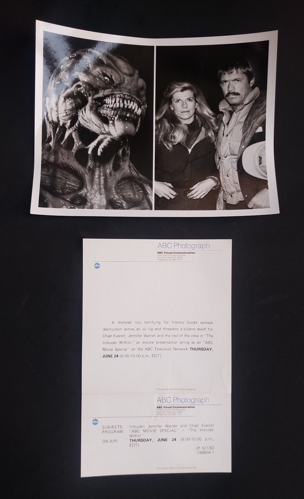 1981 Press Photo C Everett Terrifying Monster Intruder Within Horror TV ...