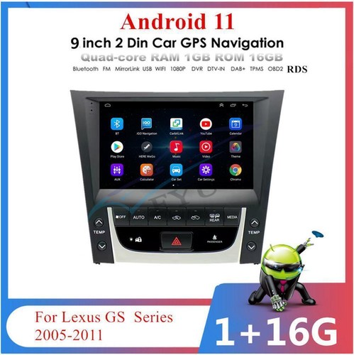 9" Android 11 Stereo Radio GPS Navi For 2005-11 Lexus GS Series 300 350 ...