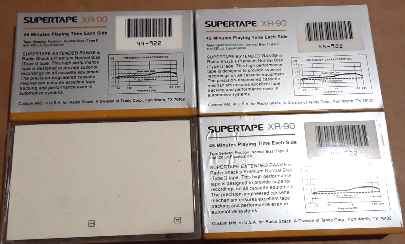 7x REALISTIC Radio Shack SUPERTAPE XR-60 / XR-90 Min Blank Audio ...