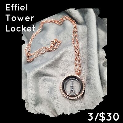 Eiffel Tower Locket w/ Chain | eBay
