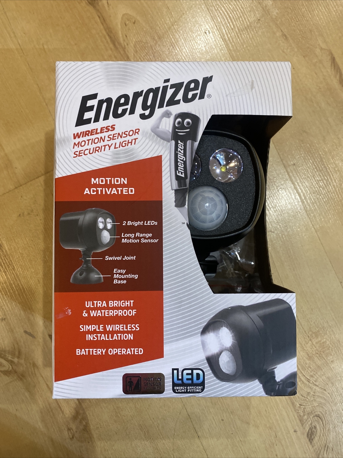 Energizer LED Motion Sensor Bright Security Light Battery Driveway ...