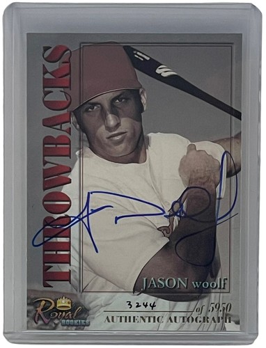 Jason Woolf 2001 Royal Rookies Throwbacks Autograph /5950 Cardinals ...