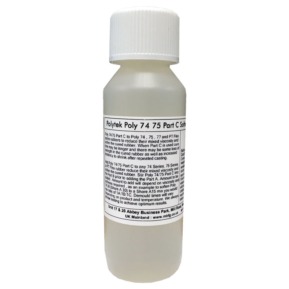 Polytek Poly 74 / 75 / PT Flex Part C Rubber Softener 125g | eBay UK