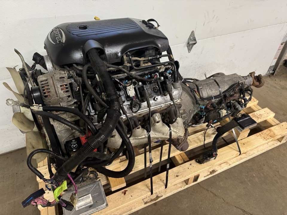 6.0 VORTEC LQ4 ENGINE & 4L80E TRANS 2WD COMPLETE DROPOUT LS SWAP HOT ...