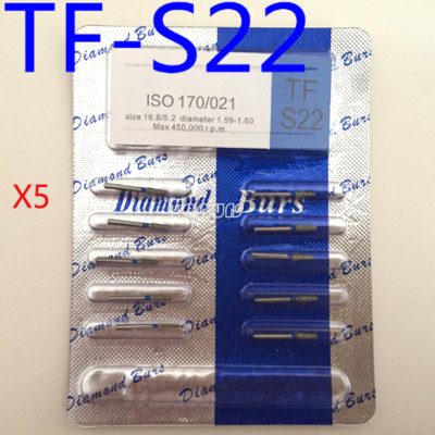 50pc Dental Abrade Crown Cavity Prepare Diamond Bur For High handpiece ...