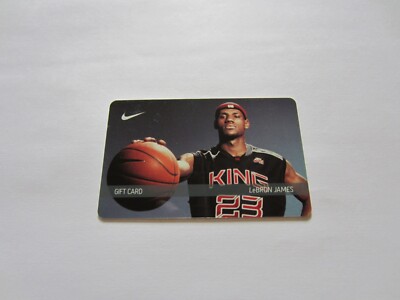 Unused Lebron James Nike Gift Card NBA MVP Basketball No Money Loaded ...