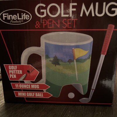 FineLife Products HD-04621 Golf Mug and Pen Set Putter Coffee Cup ...