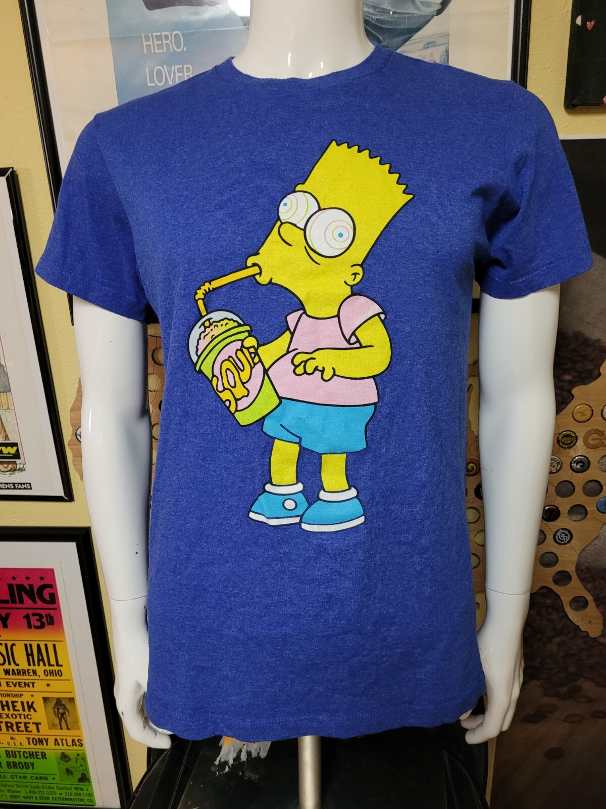 Retro The Simpsons Bart Bugged Out Eyes Squishee Kwik E Mart T Shirt ...
