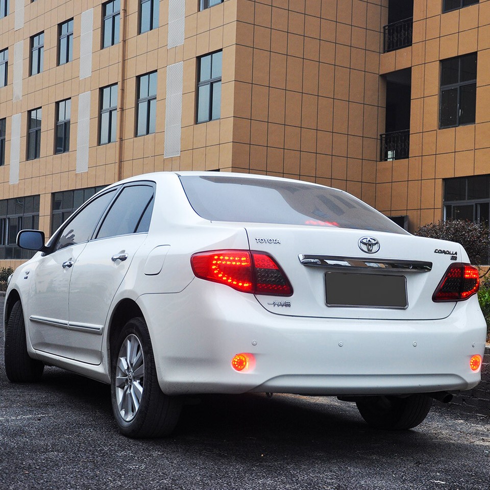 VLAND Red Smoked LED Tail Lights For 2008-2011 Toyota Corolla Rear ...
