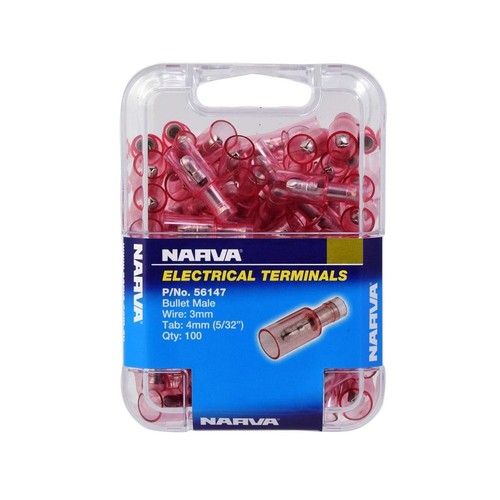 Narva 56147 4.0MM Male Bullet Terminal Red (100) | eBay