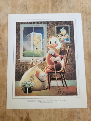 Carl Barks lithograph Prosperity Posed for Posterity Idea Sketch | eBay