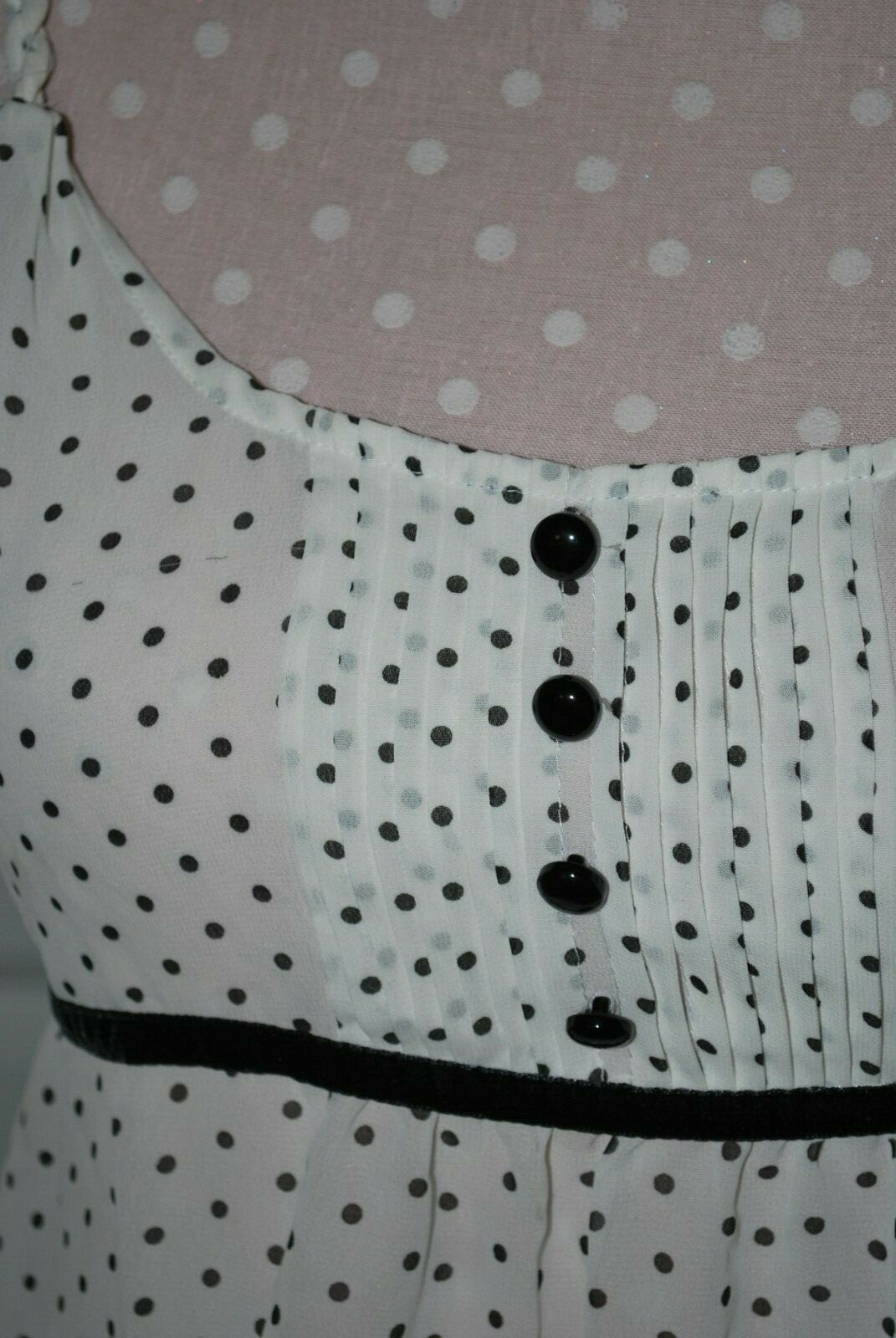 Xhilaration Tank Top Small White Polka Dot Spaghetti Strap Camisole | eBay
