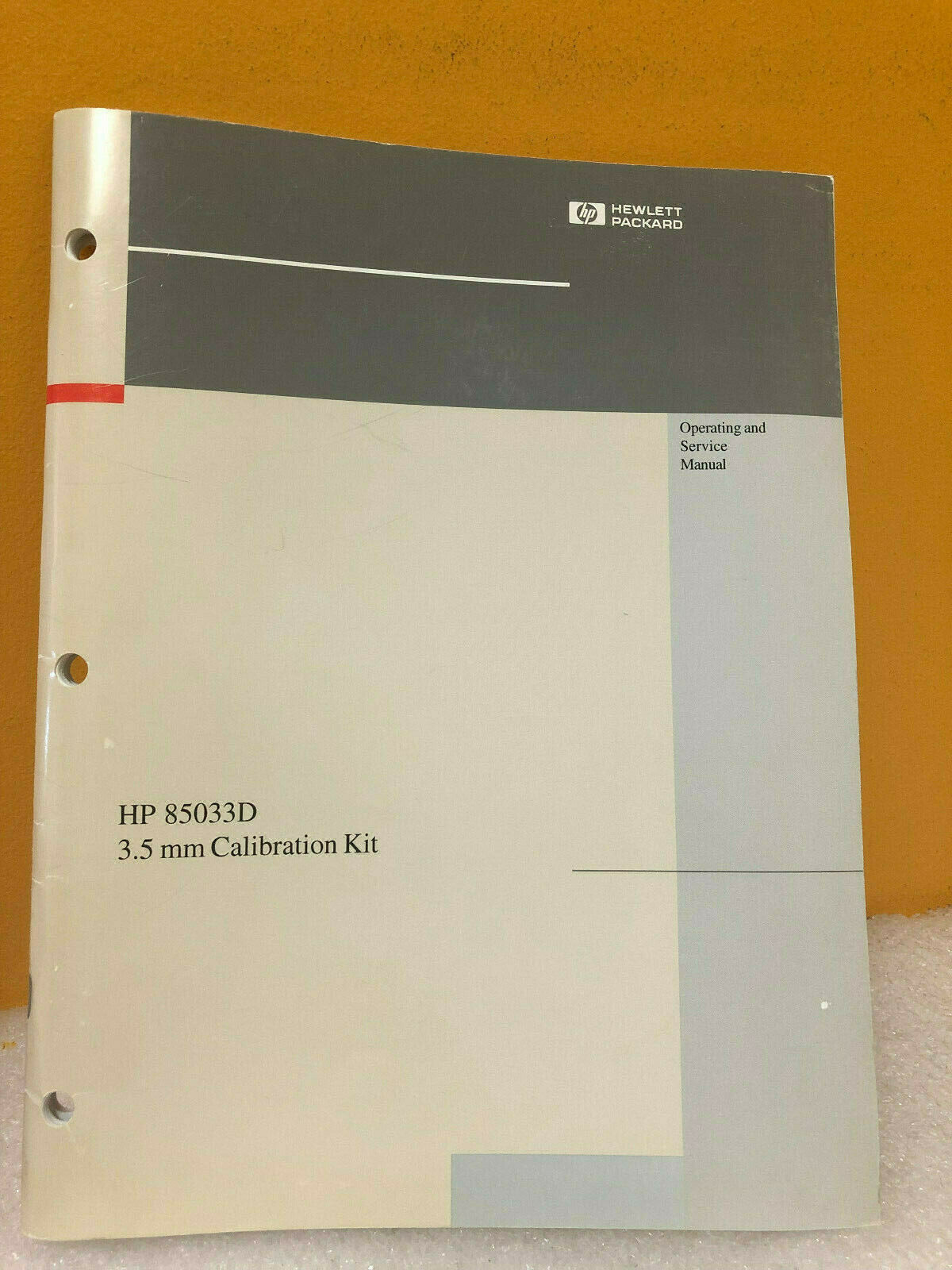 HP / Agilent 85033-90027 HP 85033D 3.5mm Calibration Kit OPS/SVC Manual ...