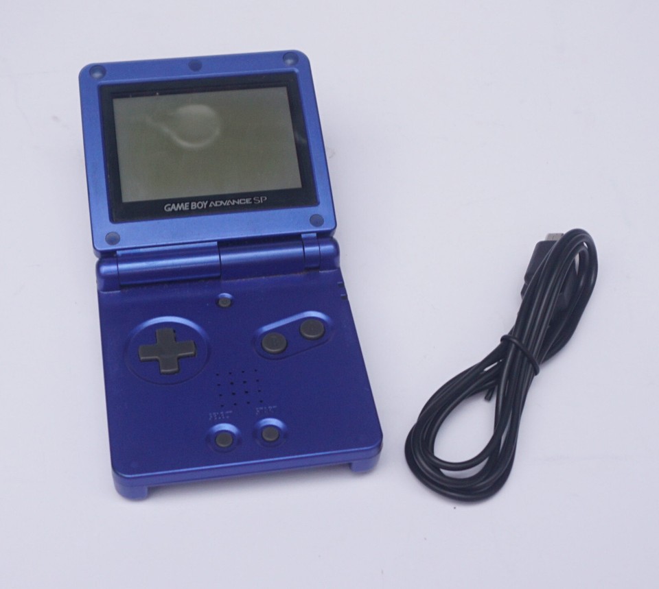 Cobalt Blue Nintendo Gameboy Advance SP GBA System Console & USB ...