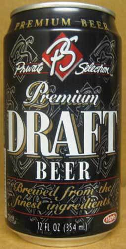 PS PREMIUM DRAFT BEER 12oz Supermarket Brand CAN CANADA, Ralph's LA CA ...