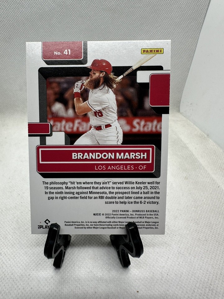 2022 DONRUSS RED BRANDON MARSH ANGELS No 41 B1-7 | eBay