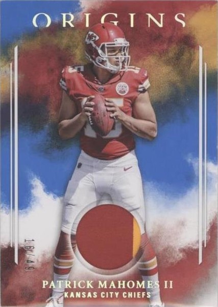 2017 Panini Origins - Rookie Patches Blue #RP-PM Patrick Mahomes II /49 ...
