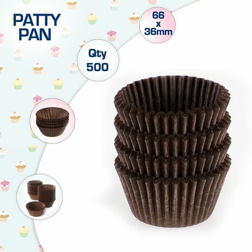 Brown Patty Pans #800 66x36 mm | Cupcake & Muffin Cases Liners | Baking ...