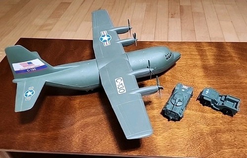 Vintage Tim Mee Toy Hercules C-130 Plastic Toy Airplane Made In USA W ...