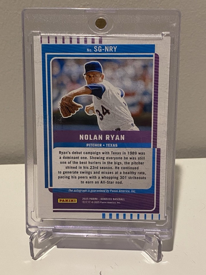 2025 Donruss Signature Series Orange Nolan Ryan Auto 21/25 | eBay