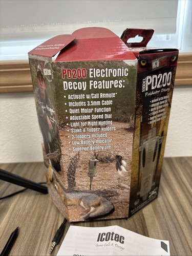 Used ICOtec PD200 Predator Fox Coyote Calling Decoy Hunting Stand Alone ...