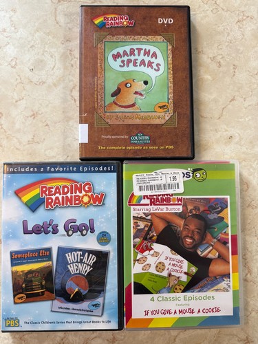 Reading Rainbow DVD Lot – Martha Speaks / Let’s Go! / If You Give a ...