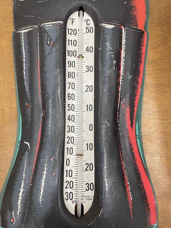 Rare Vintage 1960’s 29” Tall Metal Coca-Cola Bottle Sign - Thermometer ...
