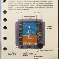 BFGOODRICH Gh-3000 Pilot's Guide Elecronic Standby Instrument System Tp ...