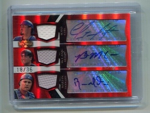 2009 Topps Triple Threads - Triple Autograph Relic Combos Brian McCann ...