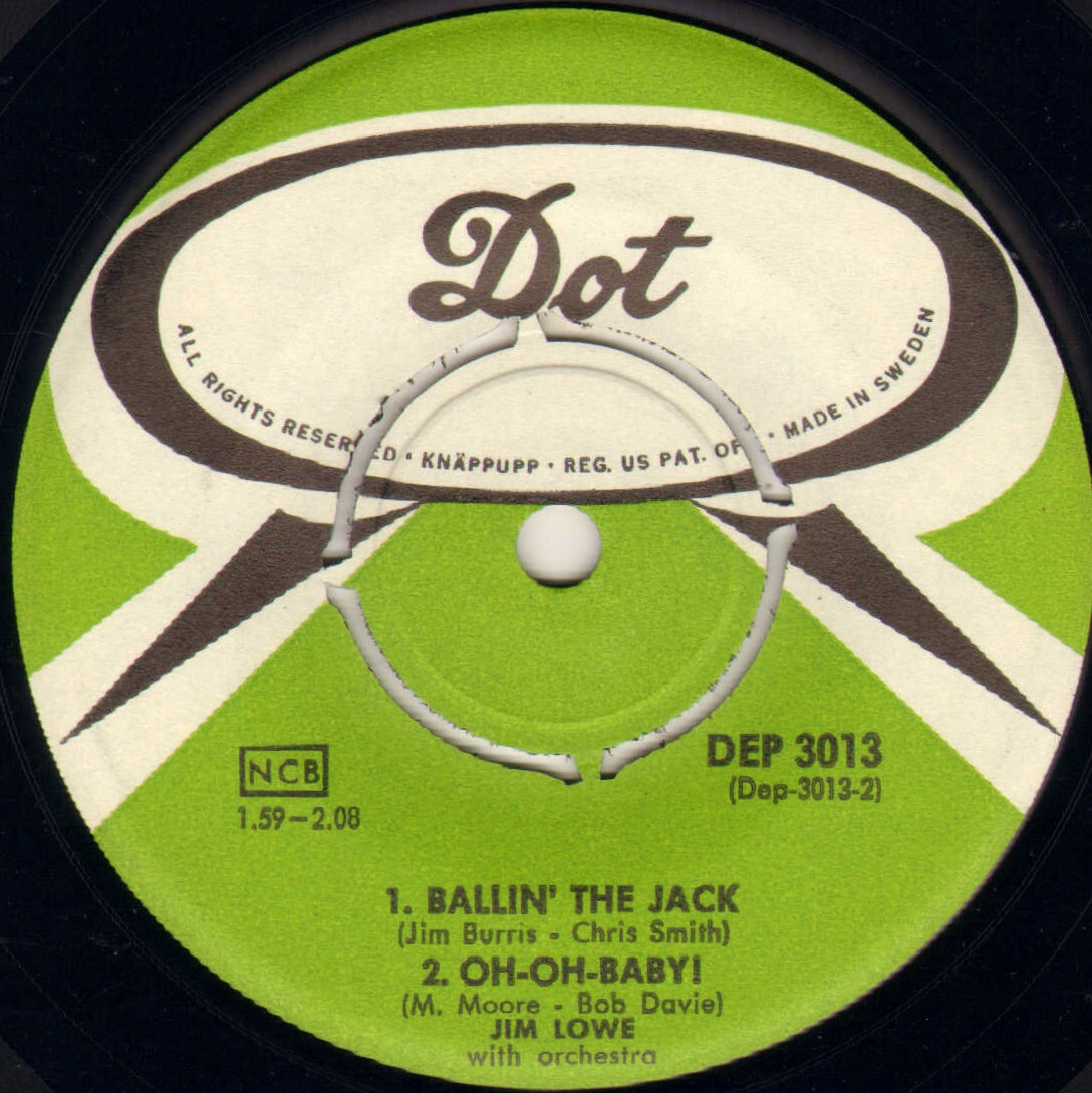 JIM LOWE "BALLIN' THE JACK" POP ROCKABILLY EP 1957 DOT 3013 | eBay