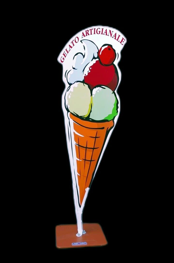 Cartello Gelateria Segnaletica Per Il Gelato Vintage Immagini E