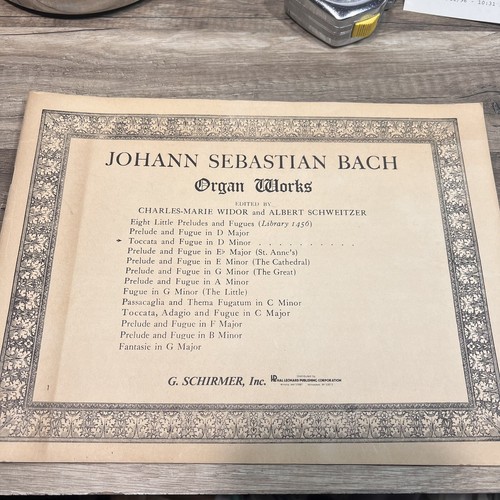 Bach Organ Works - G. Schirmer Inc Sheet Music with play notes | eBay
