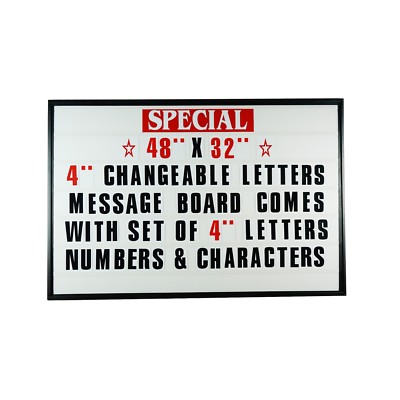 4" Outdoor Changeable Letter Message Board Marquee sign with Metal ...
