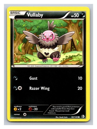 Vullaby 92/149 - Pokemon Boundaries Crossed Common Card | eBay