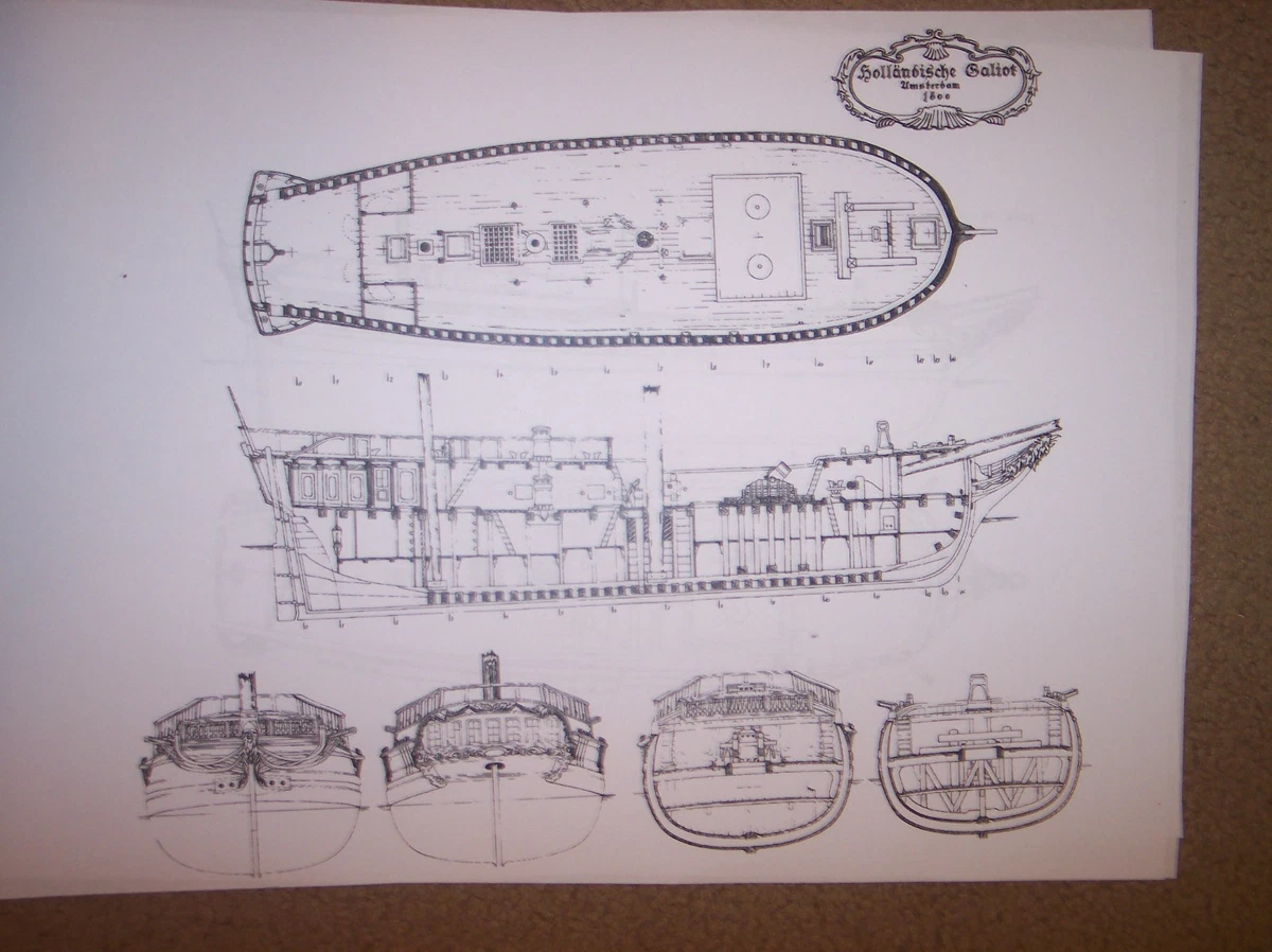 Galleon Ship Blueprints