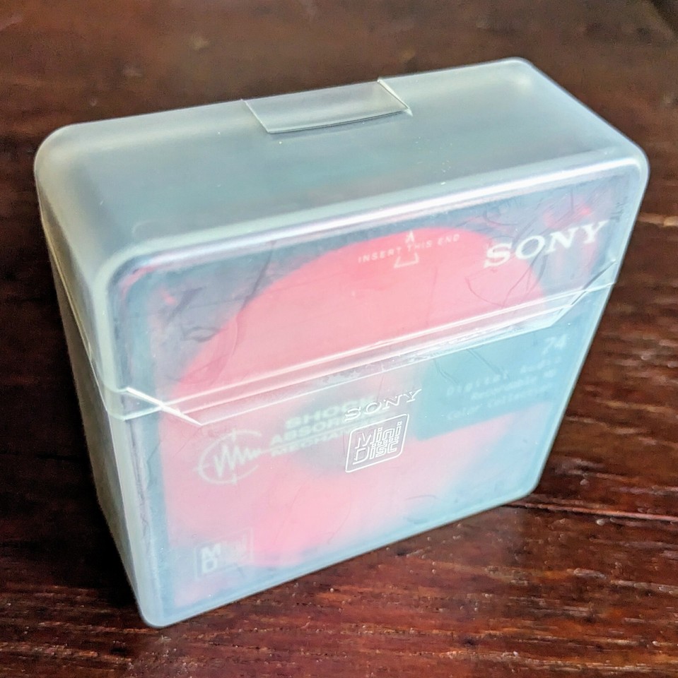 Sony MD74 MiniDisc Recordable Color 74 Min 5-Pack + Case + Labels ...